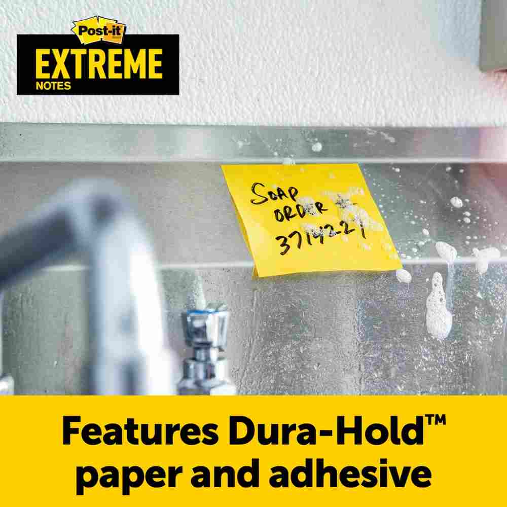 3M Post-it Extreme Notes (3" x 3") 12'S Water-Resistant