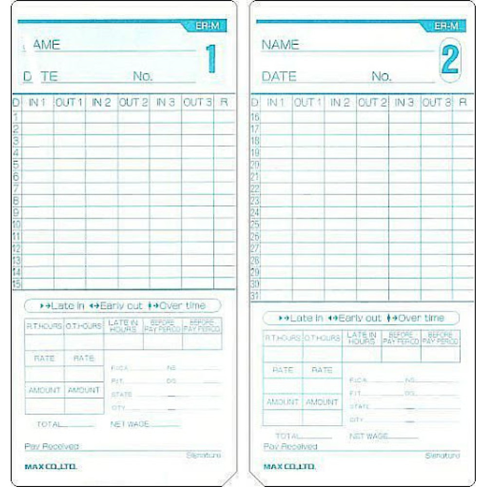 Max Time Card 100'S