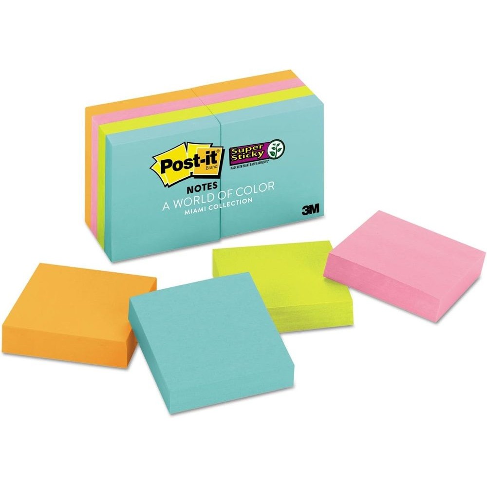 3M Post-it Super Sticky Notes 622-8SSMIA (2