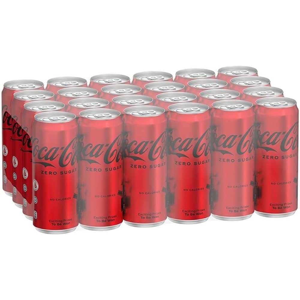 Coca-Cola Zero Sugar Can Drink (24 Cans) 320ml