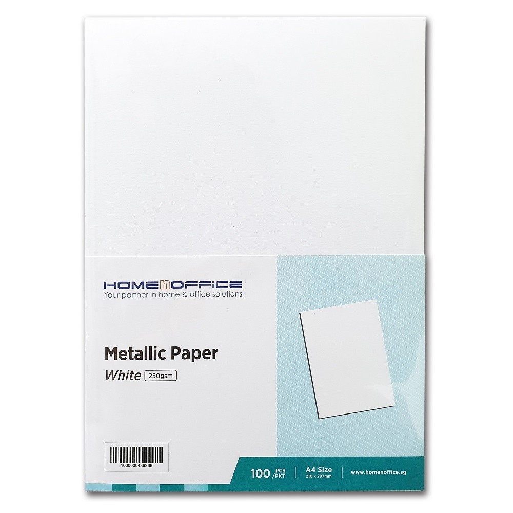 HnO Metallic Paper 250gsm 100'S A4 White