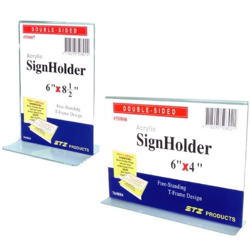 STZ Acrylic Sign Holder (6" x 4")