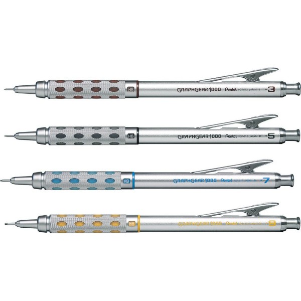 Pentel GraphGear-1000 Mechanical Pencil (0.3mm, 0.5mm, 0.7mm, 0.9mm ...